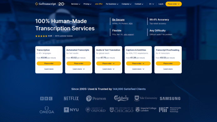 GoTranscript Review 2025: Pricing, Features & Best Alternatives • Sonix