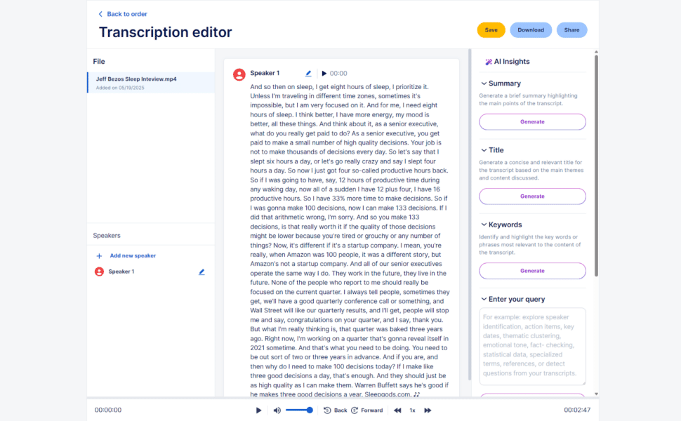 GoTranscript Review 2025: Pricing, Features & Best Alternatives • Sonix