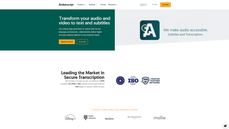 Amberscript Review: Pricing, Features, Alternatives & Comparison [2025 ...